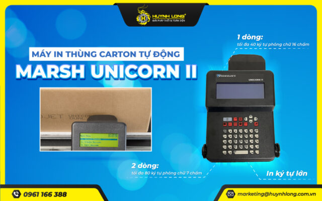 Máy in thùng carton Marsh Unicorn 1-2 dòng giá tốt hiện nay